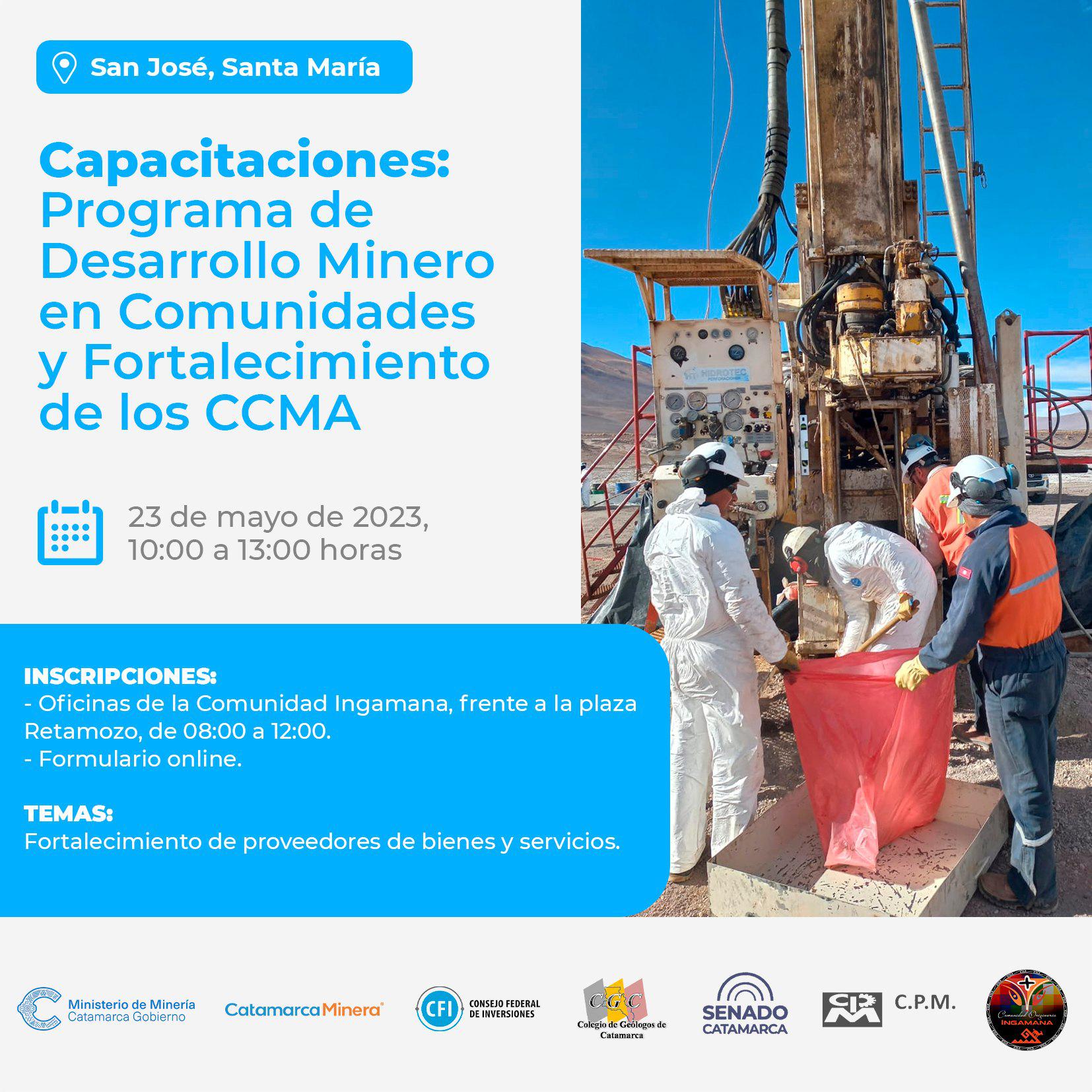 Capacitaciones para proveedores mineros en Santa María